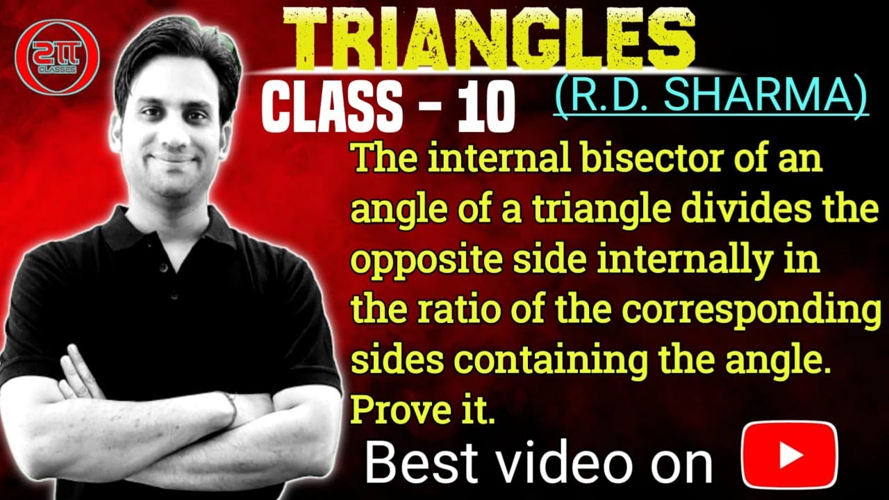 The internal bisector of an angle of a triangle divides the opposite ...
