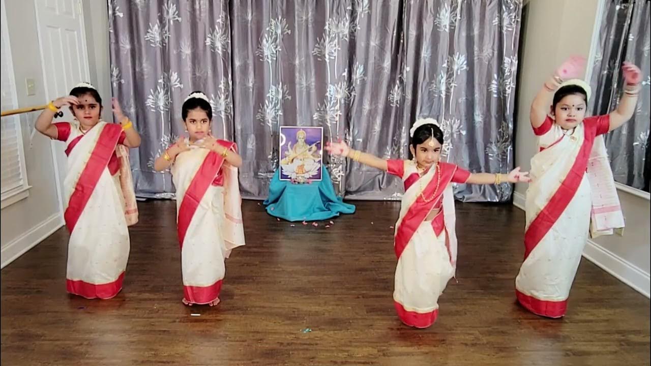 Saraswati Vandana Dance Cover - BAGA Saraswati Puja 2022 - YouTube
