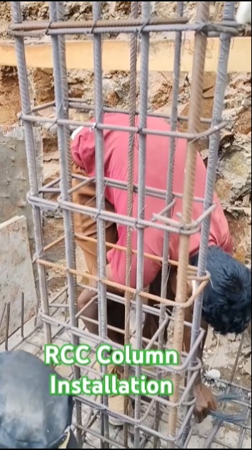 RCC Column Installation ।। #construction #column #structure # ...