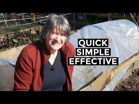 EASY Hoop Cloche From Recycled Materials | How To Make a Low Hoop Tunnel | DIY gardening (2020)