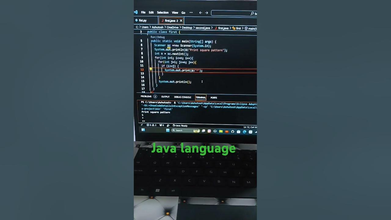 Pattern In Java Language Java Coding Javalanguage Python Javadevelopment Coading9555 Youtube