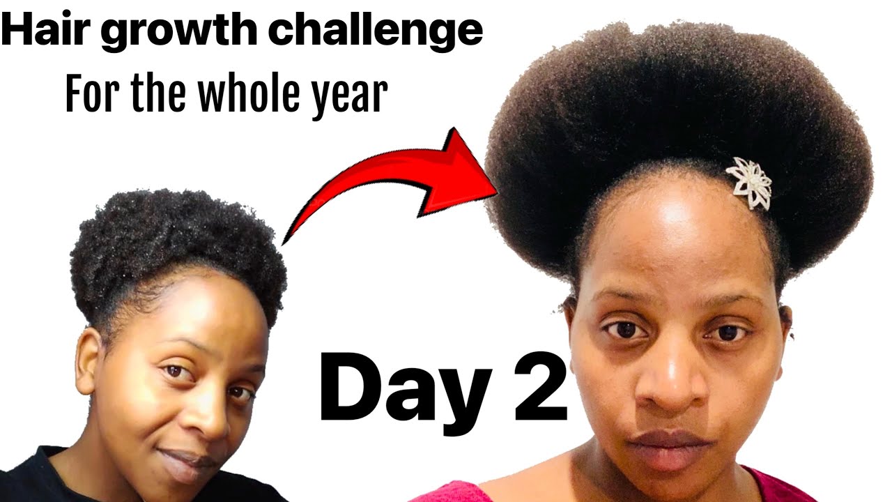 Day 2 /334 Hair growth challenge. Grow +6 inches of hair & retain it ...