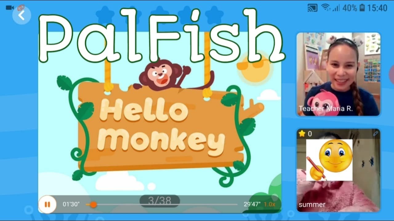 PalFish PF2 || Hello Monkey Trial Class || Teacher Maria R. - YouTube