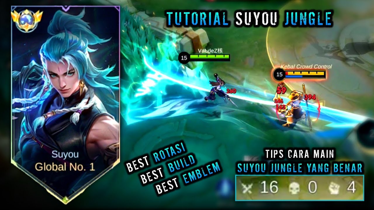 TUTORIAL SUYOU JUNGLE || TIPS CARA MAIN SUYOU JUNGLE YANG BENAR DARI TOP 1 GLOBAL SUYOU ...