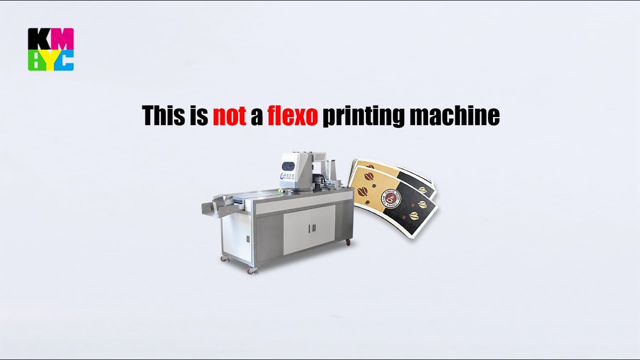 KMBYC Paper Cup Fan Printer Single Pass Inkjet Machine - YouTube
