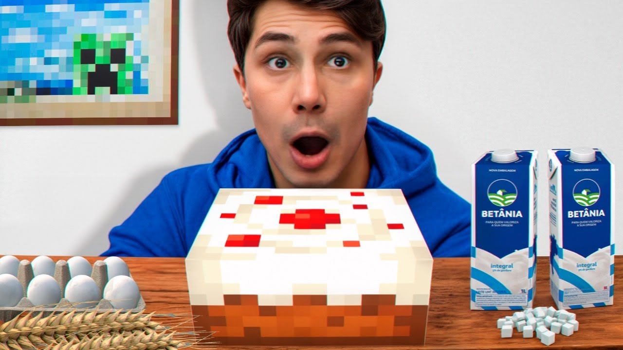 COZINHANDO COMIDAS DO MINECRAFT! 🎂 - YouTube