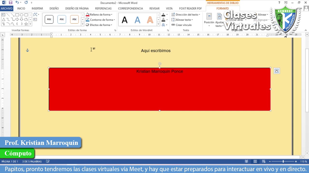 WORD diseño y cuadro de texto - YouTube