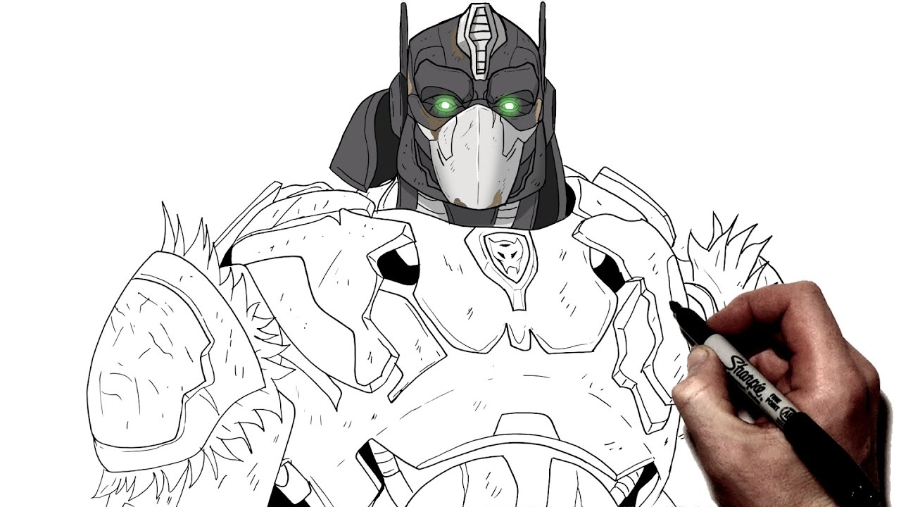 How To Draw Optimus Primal (Robot) | Step By Step | Transfromers - YouTube