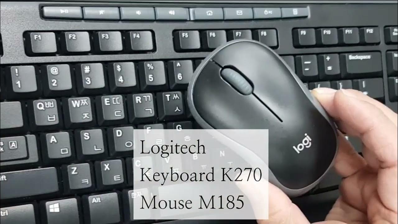Logitech Keyboard K270 + Mouse M185 Sound 로지텍키보드 - YouTube