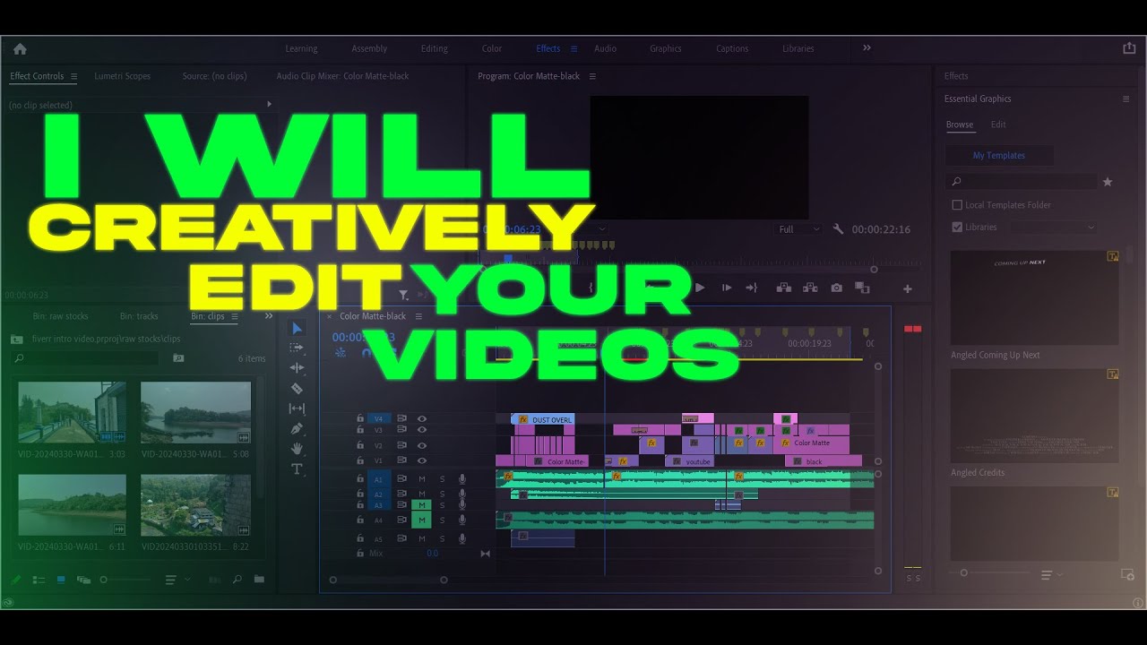 SHOWREEL TO MY VIDEO EDITING GIG ON FIVERR - YouTube