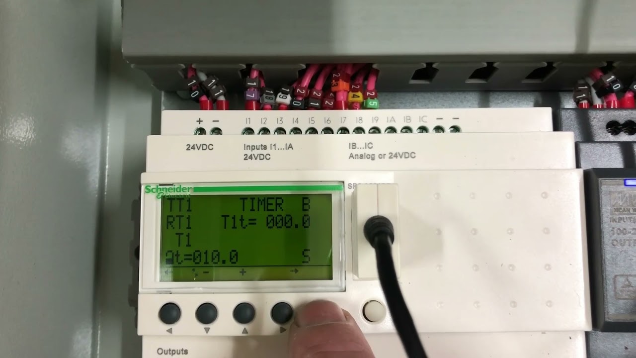 Zelio Programmable Logic Relay Timer Adjustment - YouTube