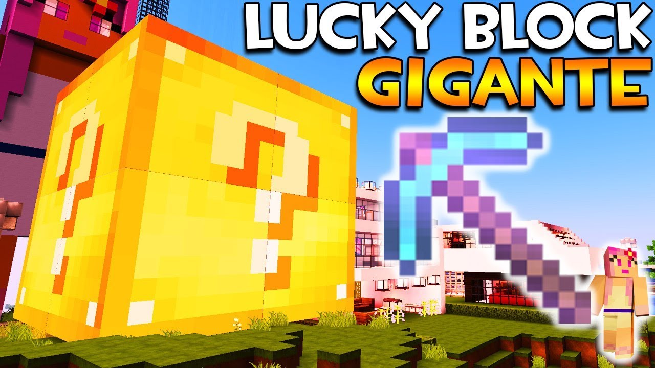 LUCKY BLOCK GIGANTE EN MINECRAFT MÁS GRANDE QUE UNA CASA🏠 - YouTube