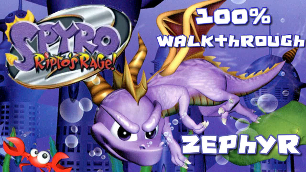 Spyro 2: Ripto's Rage! 100% Walkthrough - 13 - Zephyr - YouTube