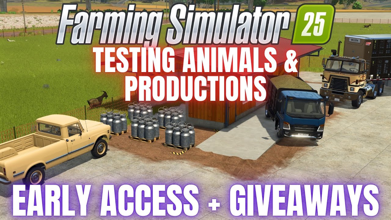 PLAYING FARMING SIMULATOR 25 EARLY - LIVE TESTING - Plus giveaways ...