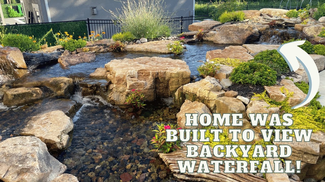 PART 1: Custom Home Built To View Backyard Waterfall - YouTube