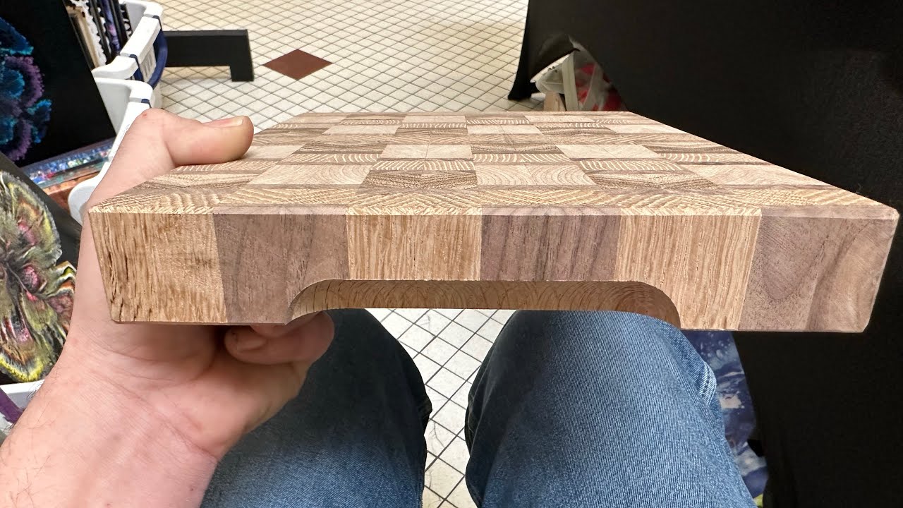 Making End Grain Cutting Boards: Adding the Finger Grooves/Handles ...