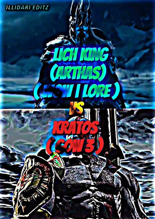 lich king (arthas) vs kratos #worldofwarcraft #warcraft #godofwar #lichking #kratos #arthas # ...