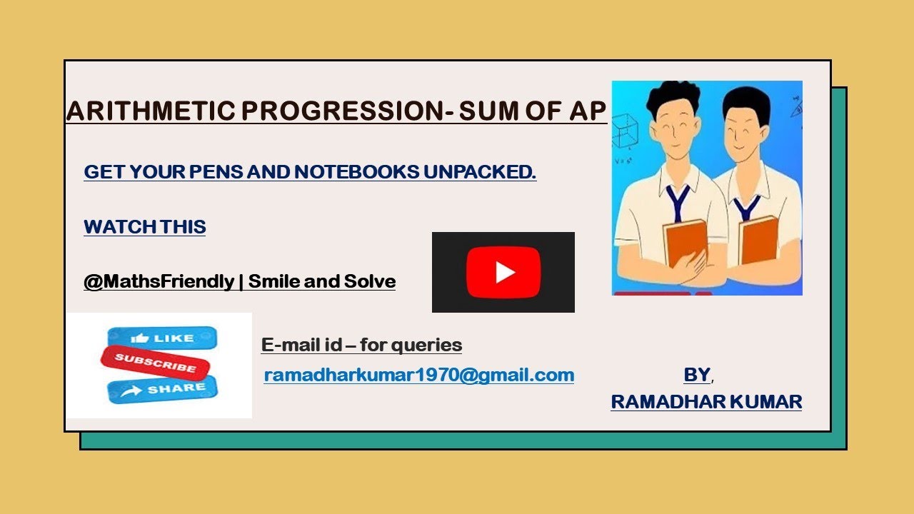 Lecture 5- Sum of A.P. - Still Confused? Watch this. | Solutions to AP ...