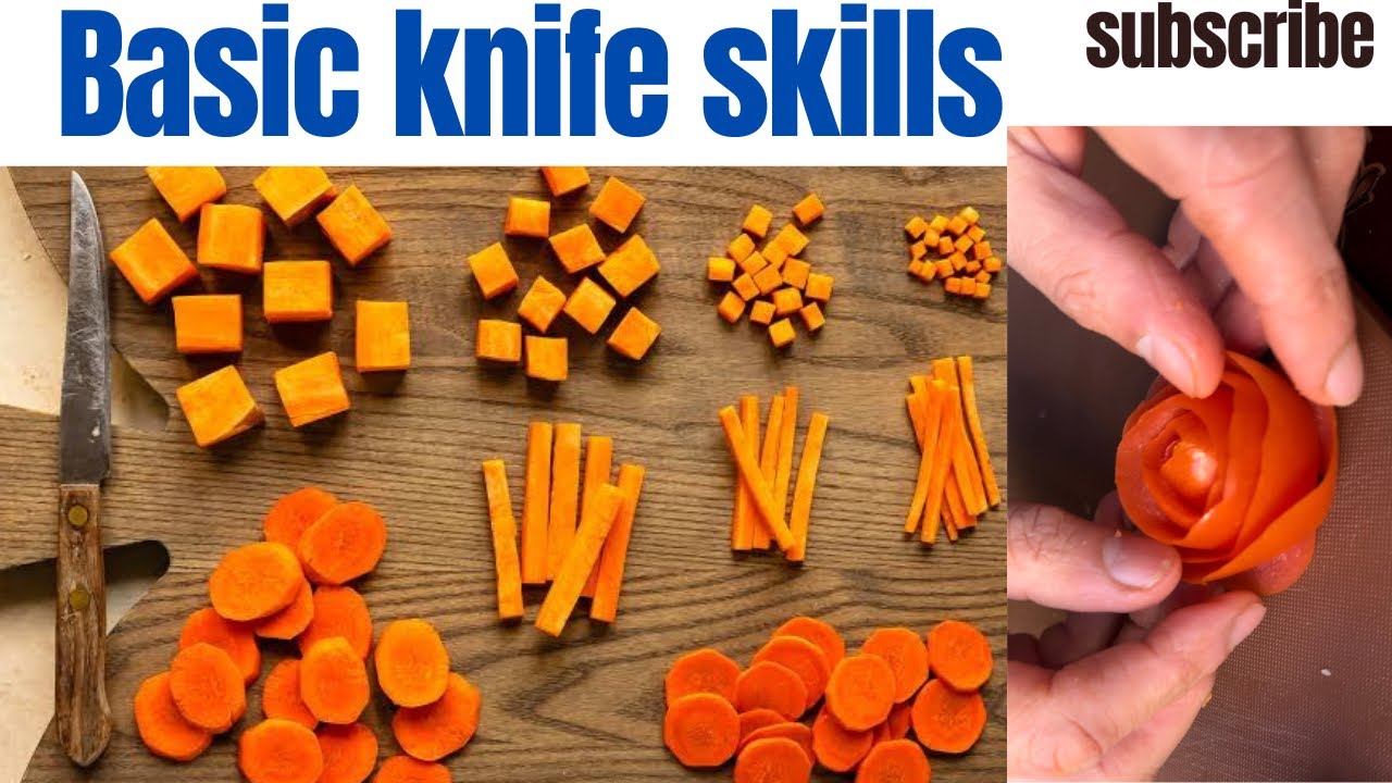 Basic Knife Skills, types of cutting shapes size classic precision cut ...