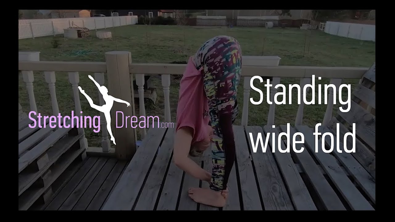 Stretching lesson 10 - Standing wide fold - YouTube