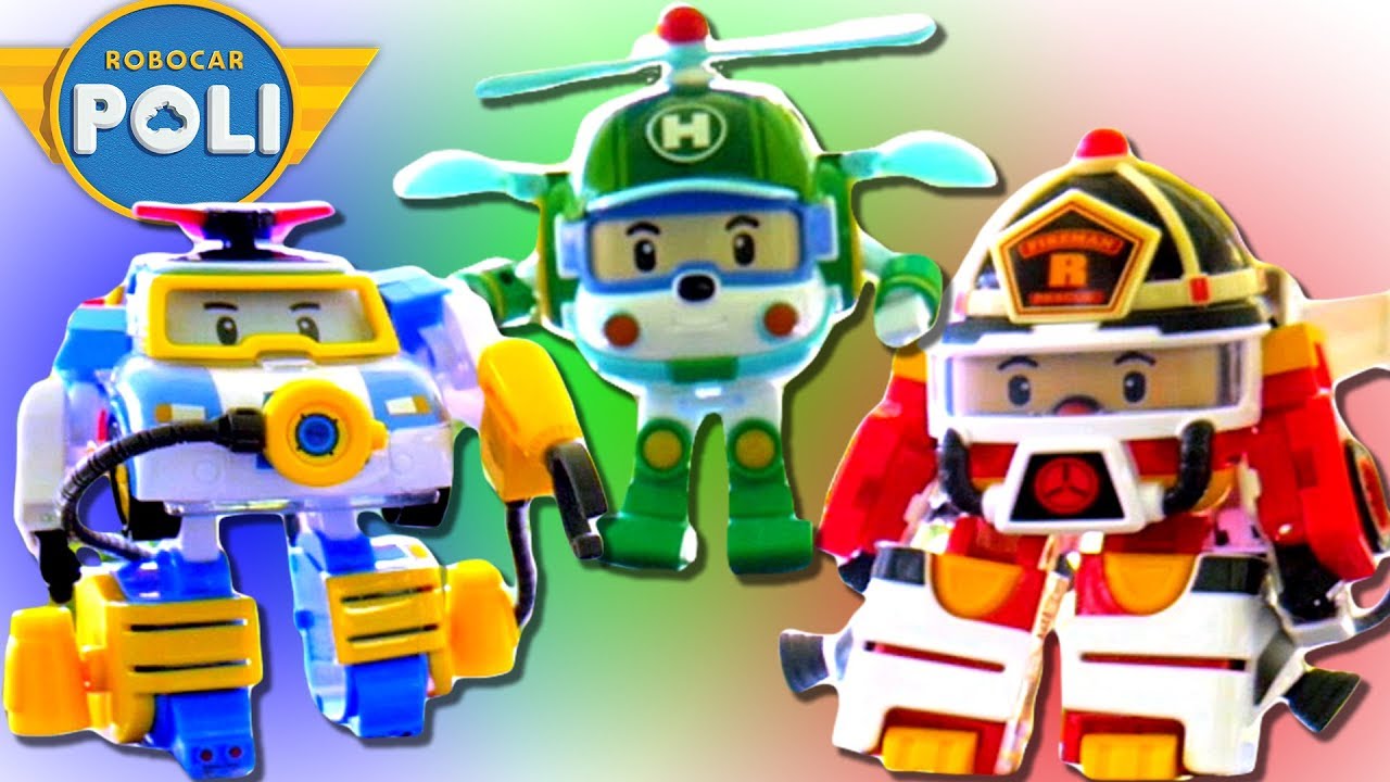 Robocar Poli - Unboxing Toys Review For Kids | Transforming Robot Cars ...