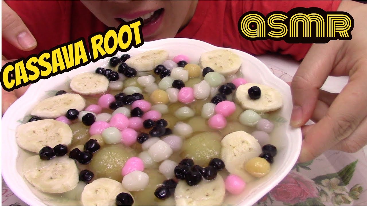 NGUYEN ASMR || CASSAVA ROOT & COLOR BOBA DESSERT || ( soft sounds ...