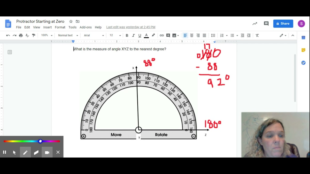 Protractor Starting at Zero - Google Docs - YouTube