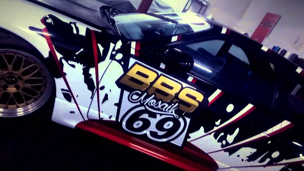 Mosaik Folie - Nissan Skyline R33 GT-R Race-Wrap, Design Wrap, BBS ...