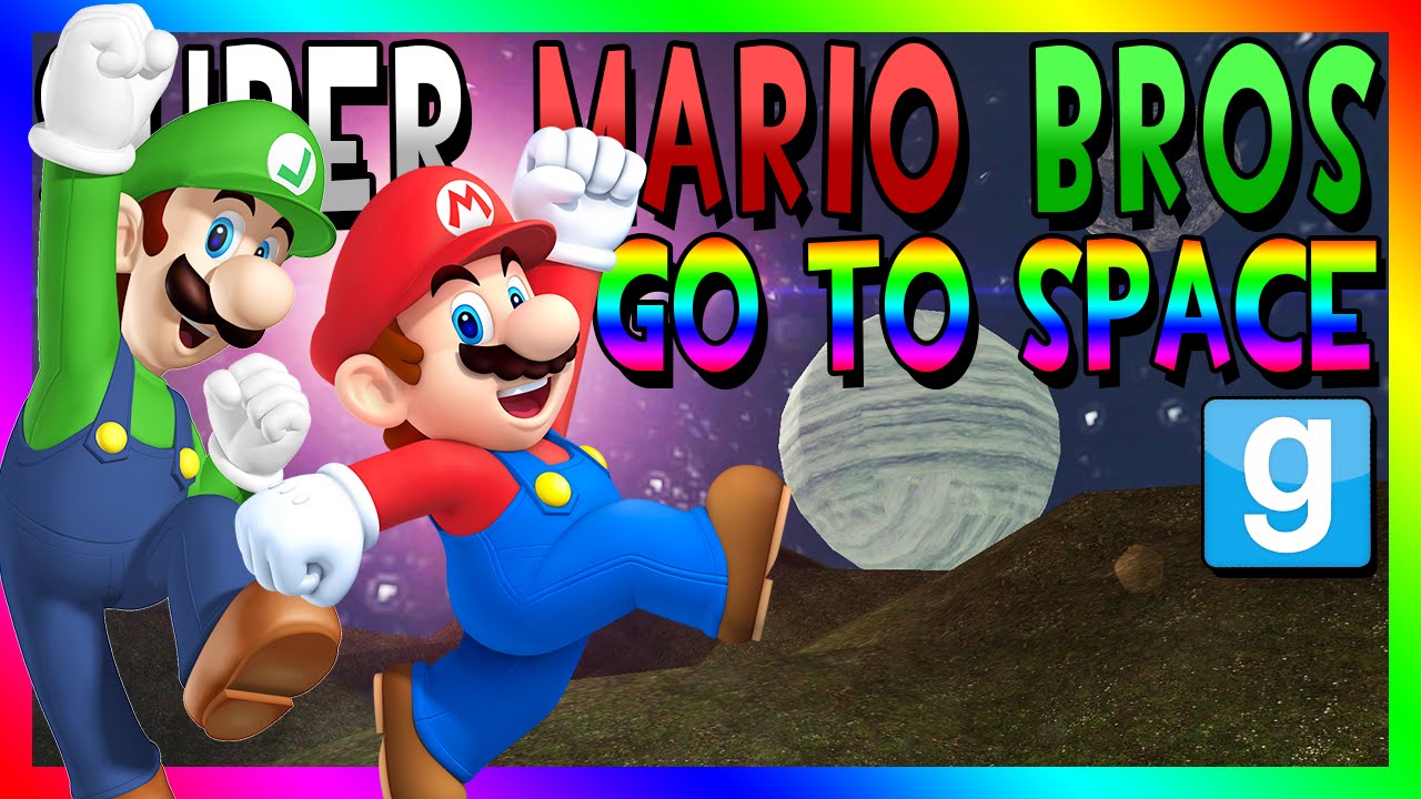 MARIO AND LUIGI GO TO SPACE | Gmod Space Race (Super Mario Bros) - YouTube