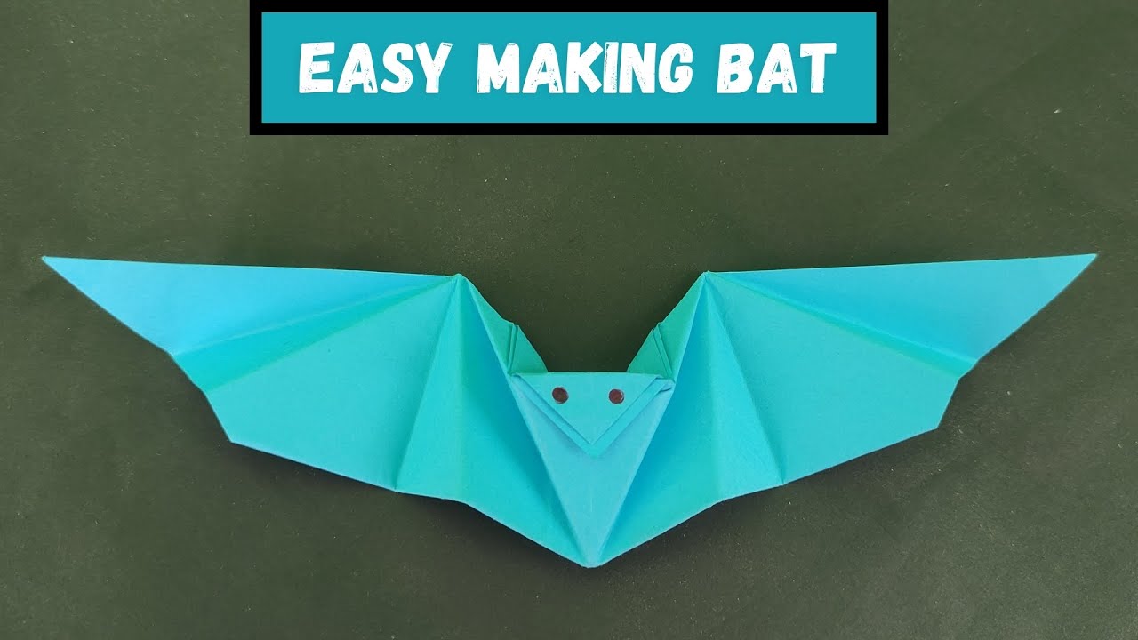 ORIGAMI EASY - make bats using origami | video tutorial - YouTube