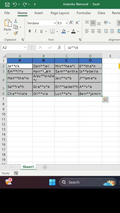 Remove Asterisk * Symbols in Excel Easily! ⭐📊 #Shorts - YouTube