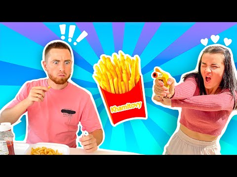 Marta stole french fries from Rustam