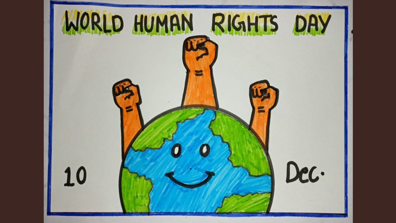 World Human Rights Day Drawing | human rights day drawing easy | 10 ...