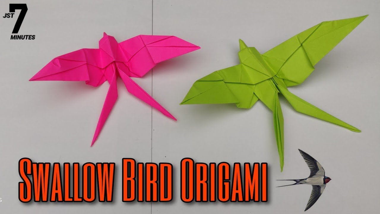 How to make Swallow Bird Origami | Easy Tutorial - YouTube