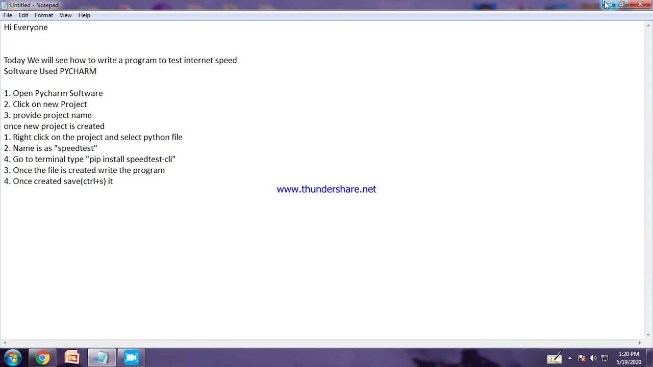 Internet Speed Test Using Python Youtube
