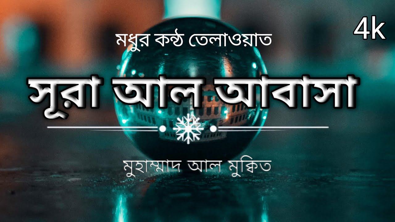 সূরা আল আবাসা । মধুর কন্ঠ তেলোয়াত। Recited by Muhammad Al muqit ...