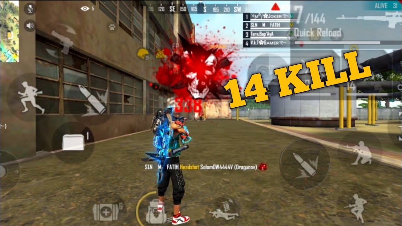 DMR .WARRIOR .RANKED MATCH 14 KILL -FREE FIRE.. - YouTube