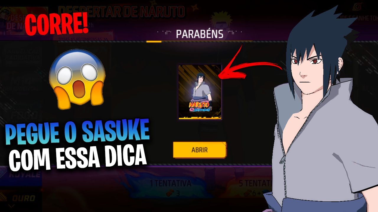 PEGUE O SASUKE FACIL NO FREE FIRE COM ESSE SEGREDO - #sasukeff - # ...