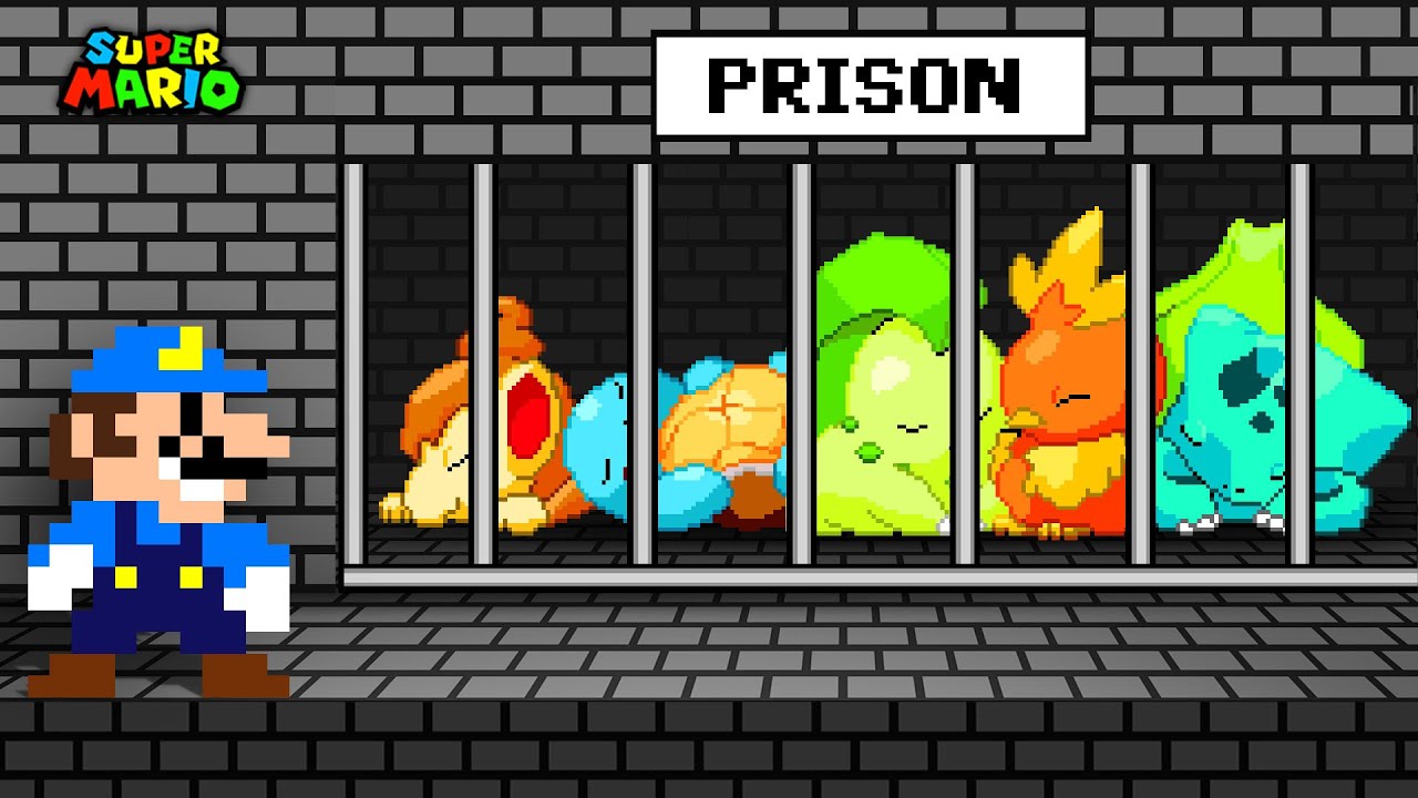 Mario Locked All Pokemon In Prison For 24h Challenge - YouTube