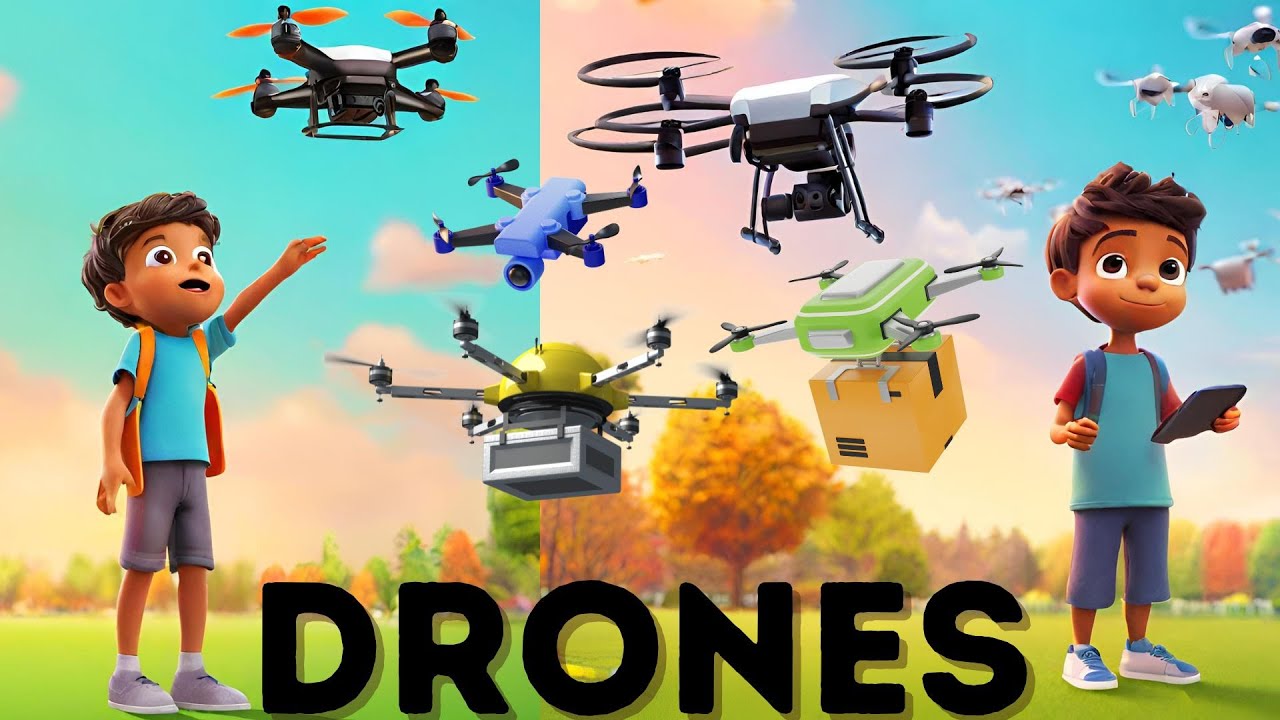Drone - How Drones Fly? | Types & Uses of Drones for kids| Toddlers ...