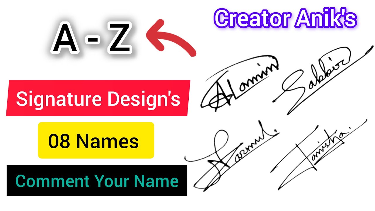 A to Z Signature Ideas | Signature style of my name | Signature style ...