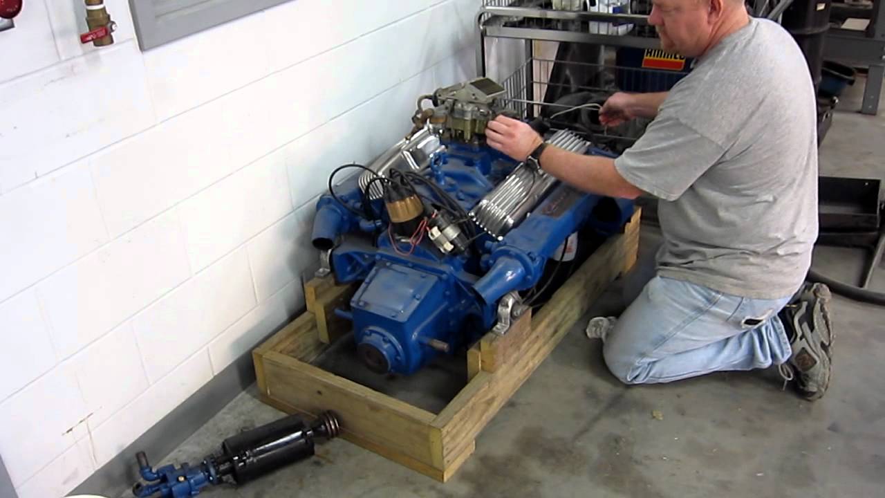 1957 Chris Craft marine engine (with slight upgrades :) - YouTube