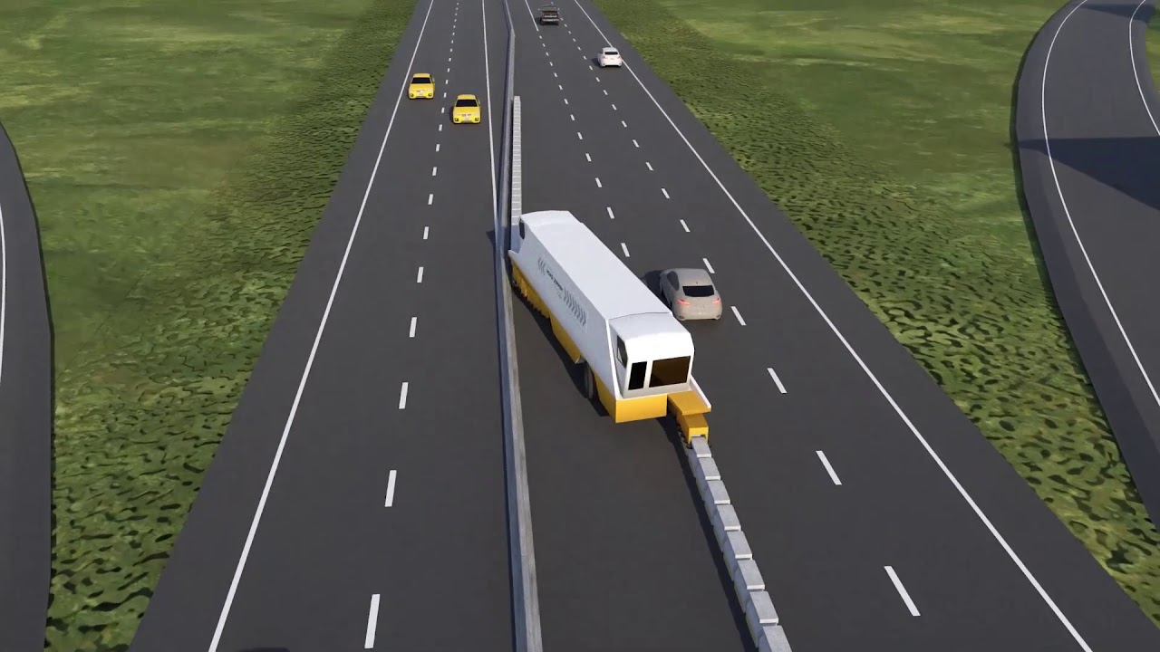 Managed Lanes Moveable Median Animation - YouTube