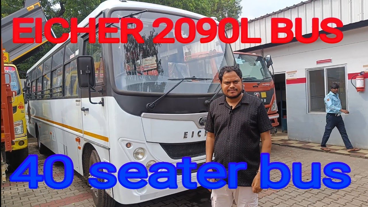 Eicher Starline 2090L 40-seater bus full review video | Eicher 40 ...