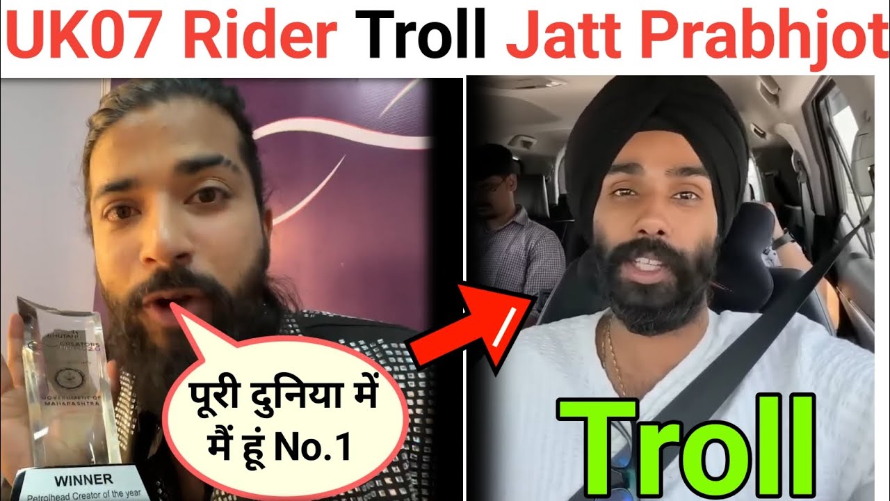 The uk07 rider troll Jatt Prabhjot । Anurag Dobhal Reply Haters । NO 1 ...