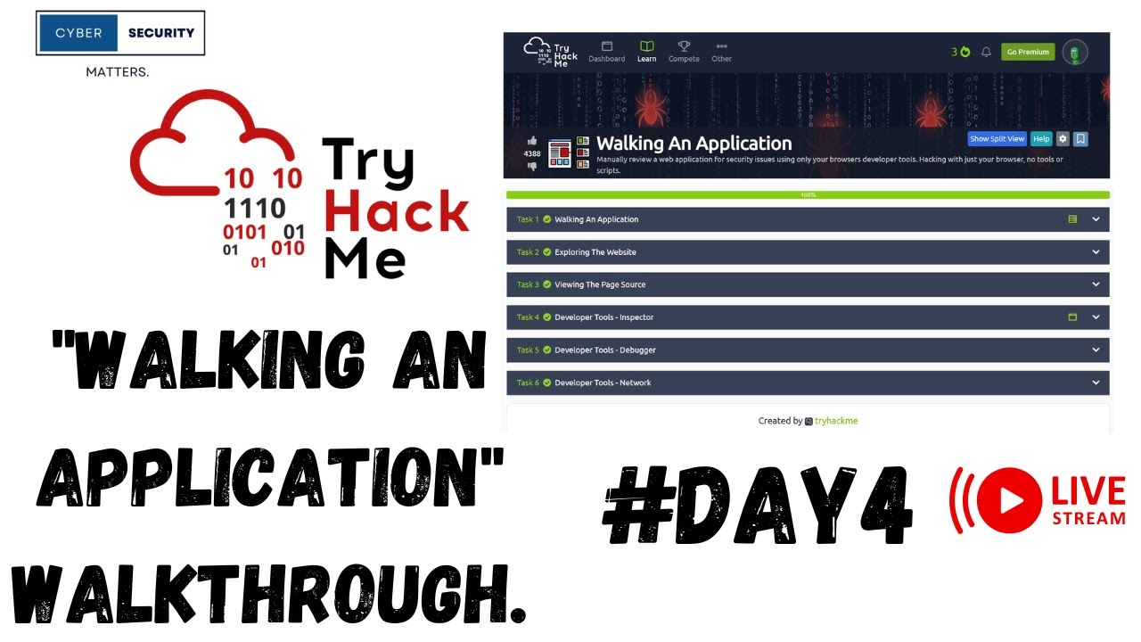 TRY HACK ME "WALKING AN APPLICATION" WALKTHROUGH. #day4 - YouTube