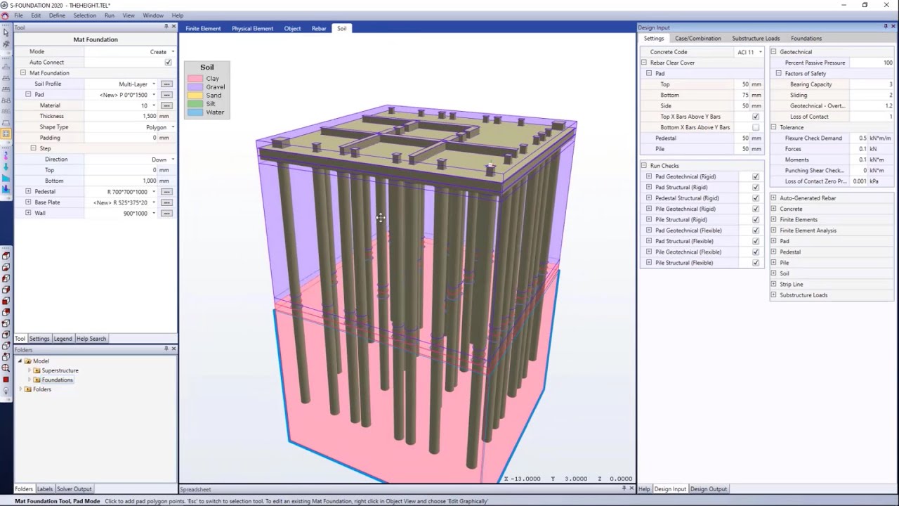 S-FOUNDATION 2022 Creating a Mat Foundation for a 3D Structure - YouTube