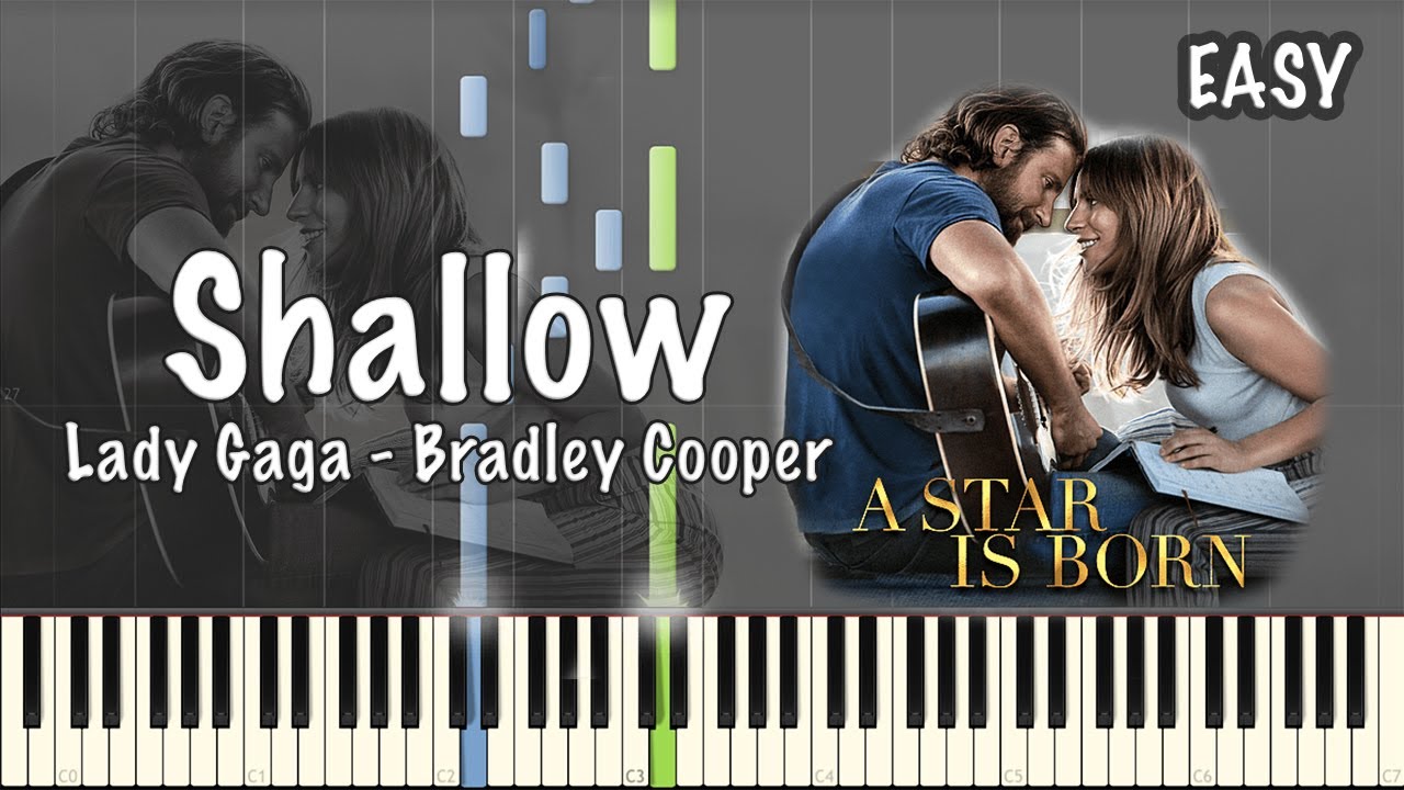 Lady Gaga ft Bradley Cooper『Shallow』Piano Tutorial • EASY - YouTube