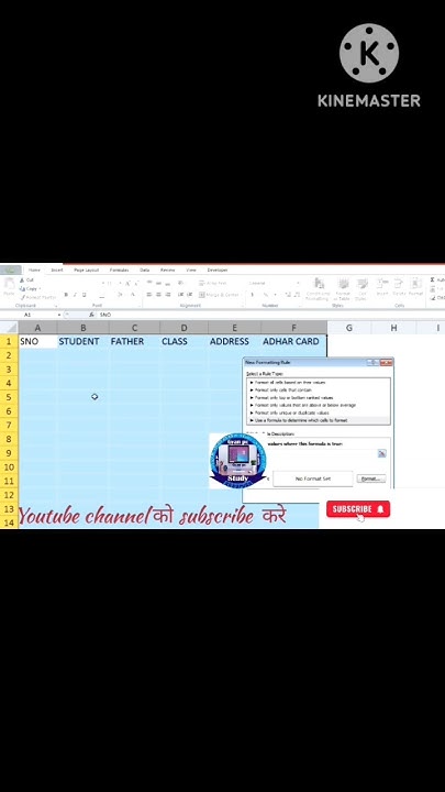 EXCEL||Automatic border With Conditional Formatting use#exceltips #exceltricks #excel border# ...