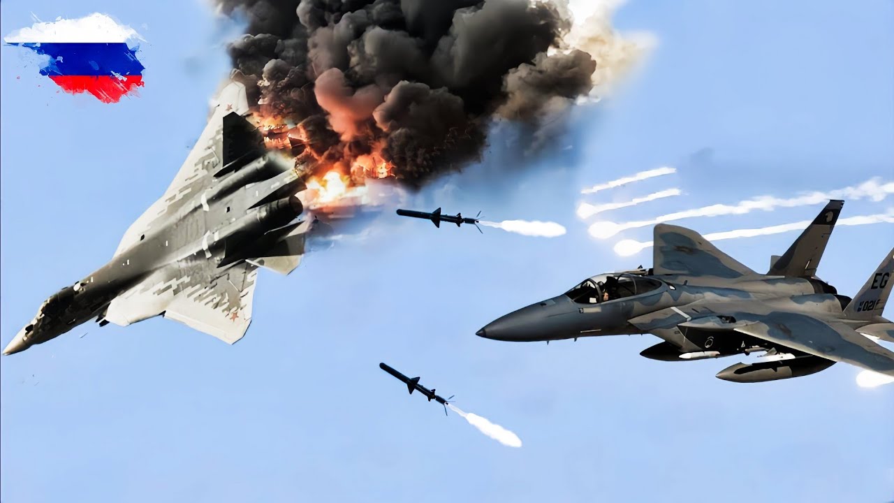 scary! US F-16 fighter jet pilots ambush 12 Russian Su-57 fighter jets ...